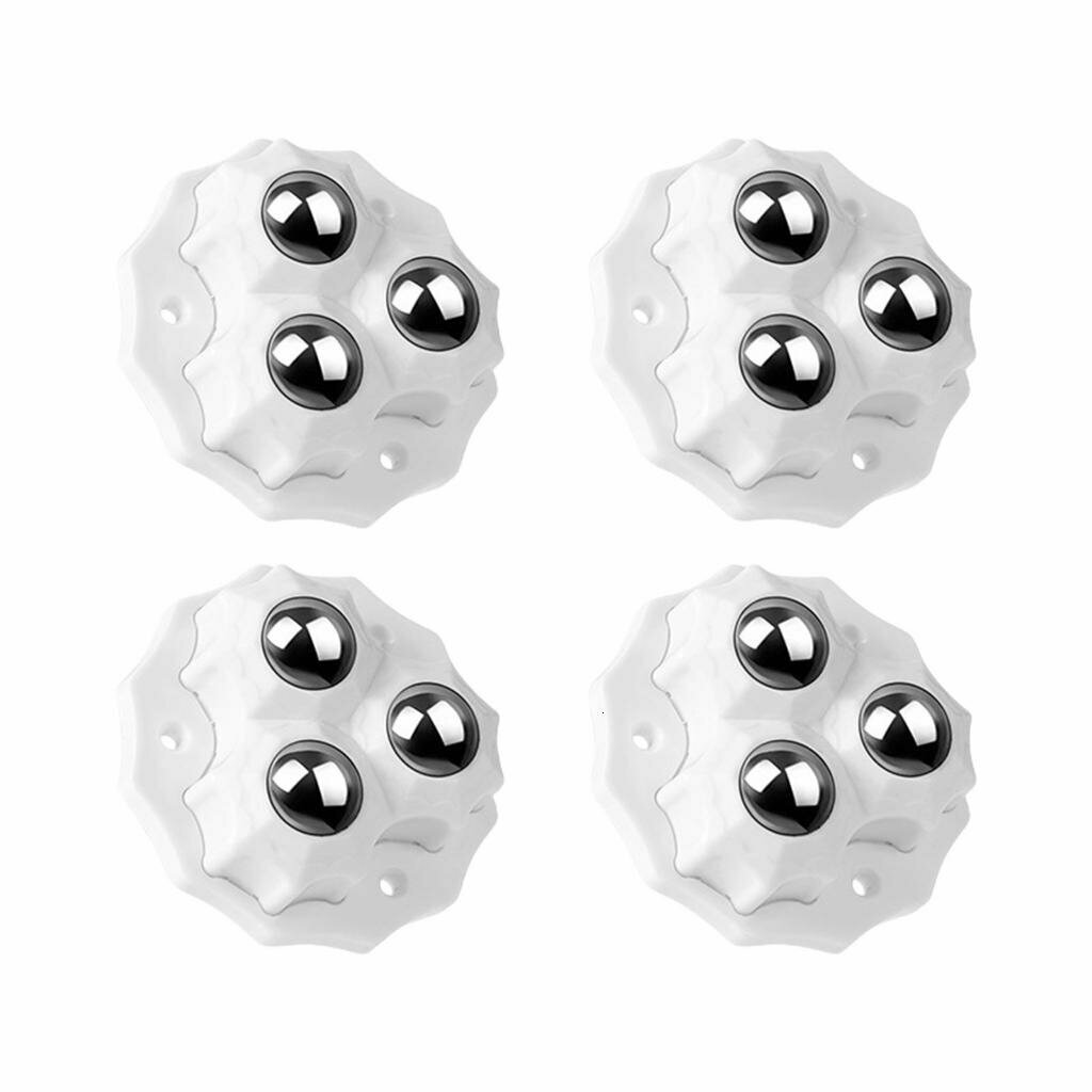 4pcs Клейт -кастеры колесные приспособления Rollers Sliders для кухни, Белый