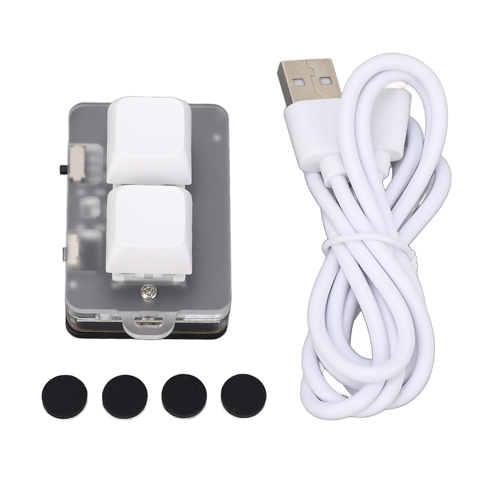 2 Key Keyboard USB C Wired Bluetooth Connection Blue Switch Programmable Macro Mini Mechanical Keypad with RGB Light