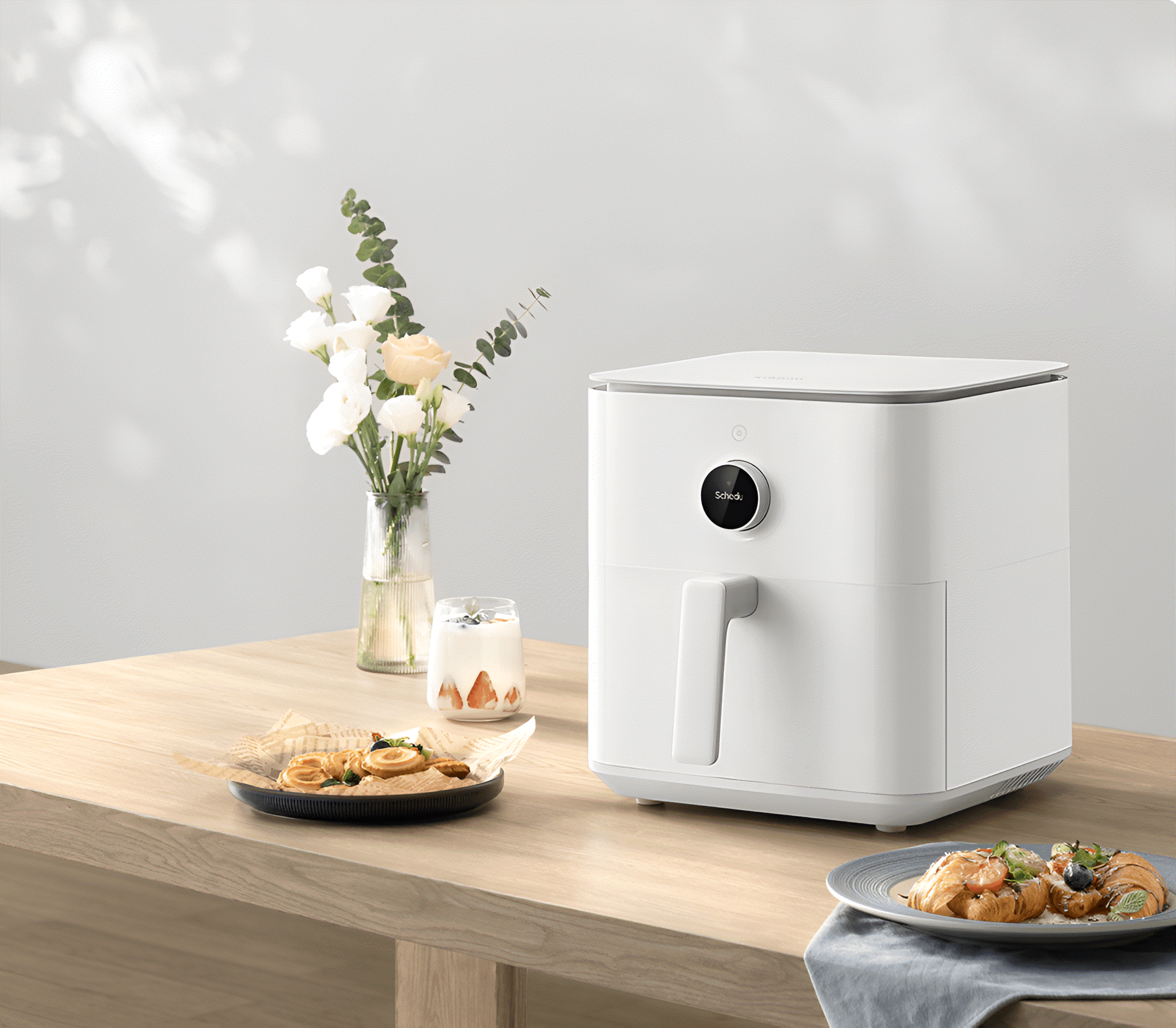 Аэрофритюрница Xiaomi MAF10, 6.5 л, 1800Вт, регулировка температуры, OLED дисплей