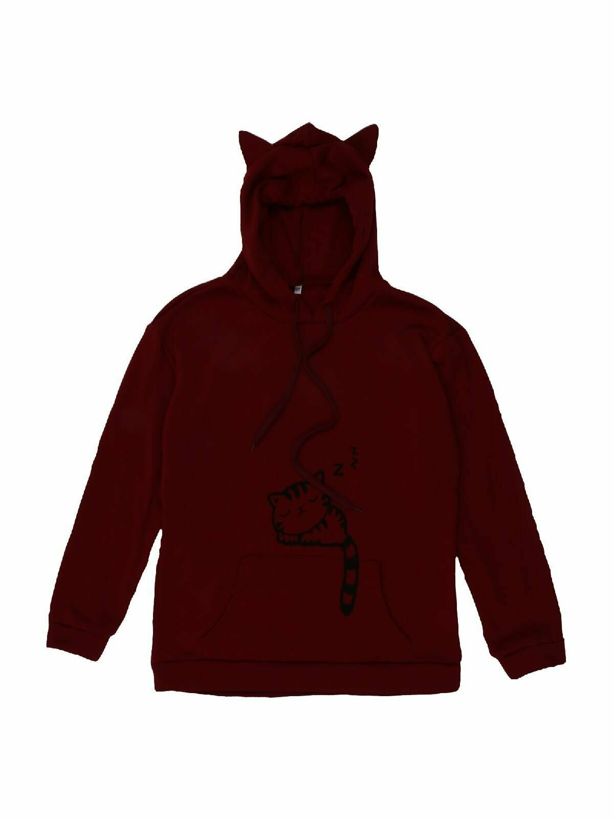 Кофта с кошачьими ушками, Бургундский - M