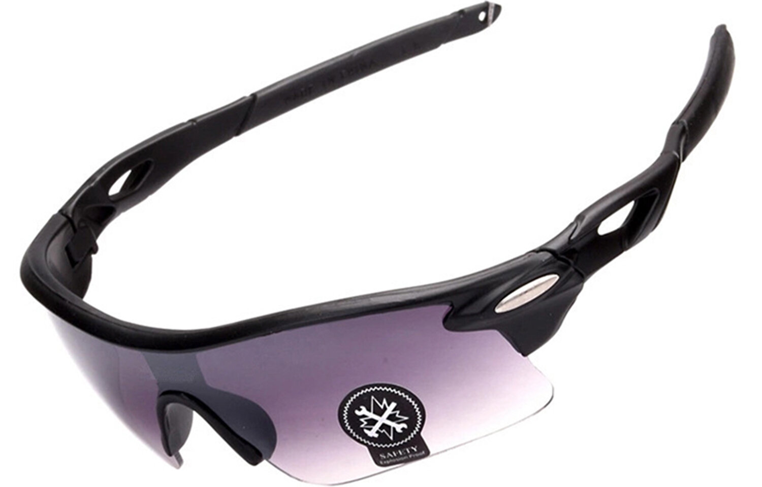 Велосипедные очки унисекс BSELEON Everyday Running, frosted black frame with dual gray lenses, ветро- и пескозащитные