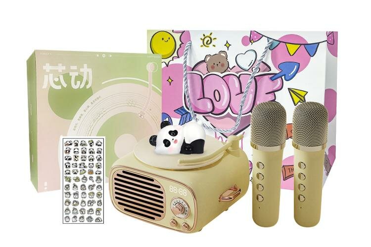 Беспроводные колонки D.K. CREATIVE WORKSHOP Single-microphone version, cream yellow, праздничная сум