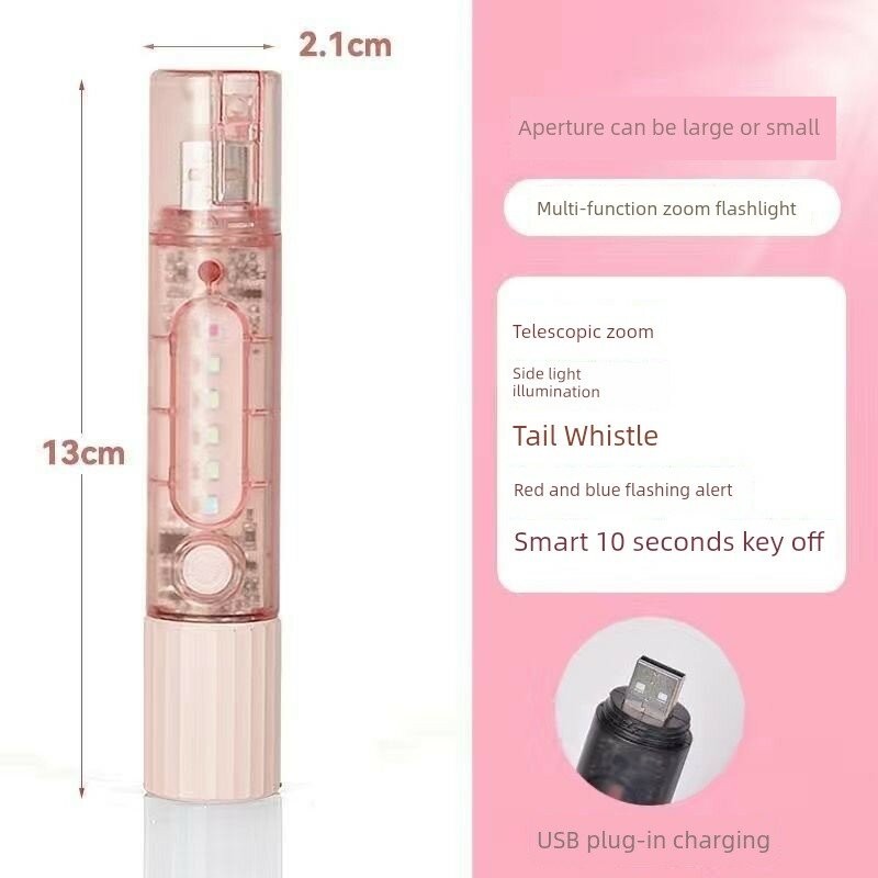 Детский светящийся на рюкзак фонарик-подвеска, перезаряжаемый, с регулируемой яркостью, с функцией свистка тревоги и