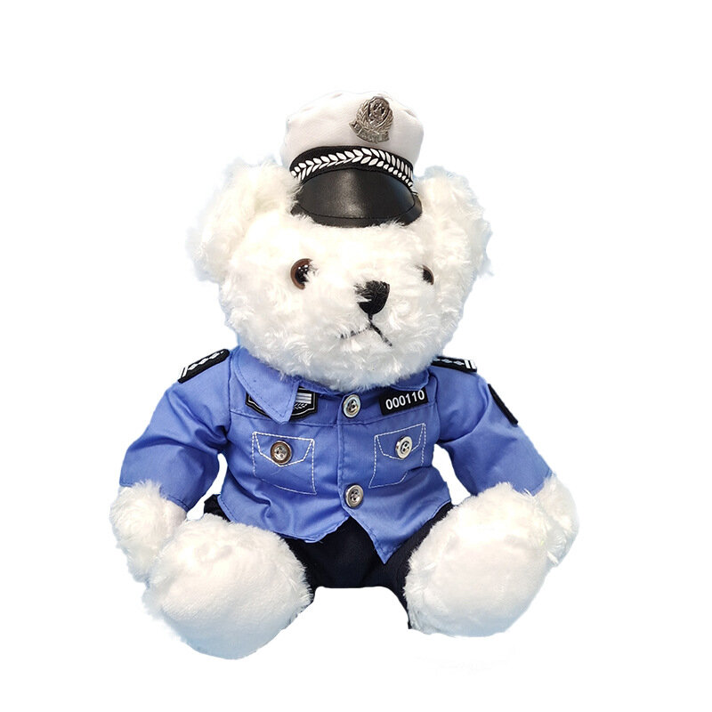 Полицейский медведь кукла кукла Дорожная полиция медведь мотоцикл железный медведь плюшевая игрушка Тедди мультон