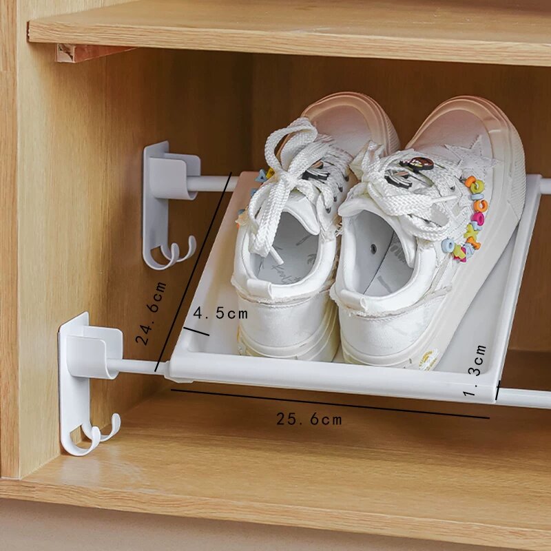 Телескопическая обувная полка, органайзер для хранения, простой домашний обувной артефакт, экономящий пространство, регулируемый держатель для обуви в шкафу