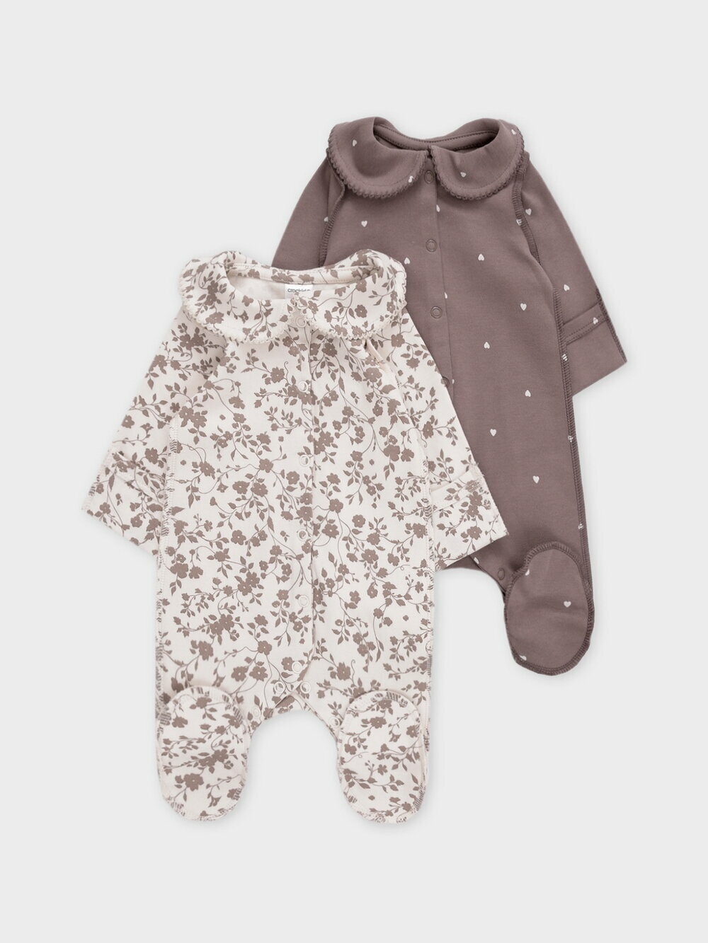 Комбинезон К 6538-2уп/капучино Н054,молочный Н107