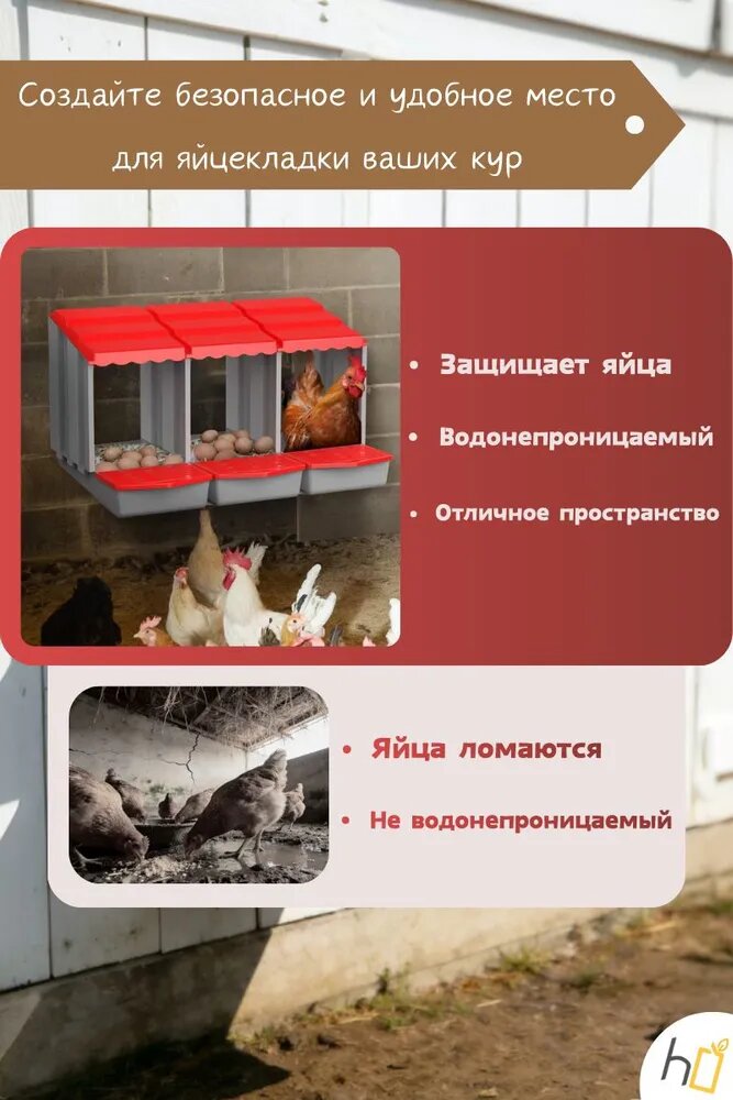 Куриное гнездо со сборщиком яиц84.5*51.5*46.5cm