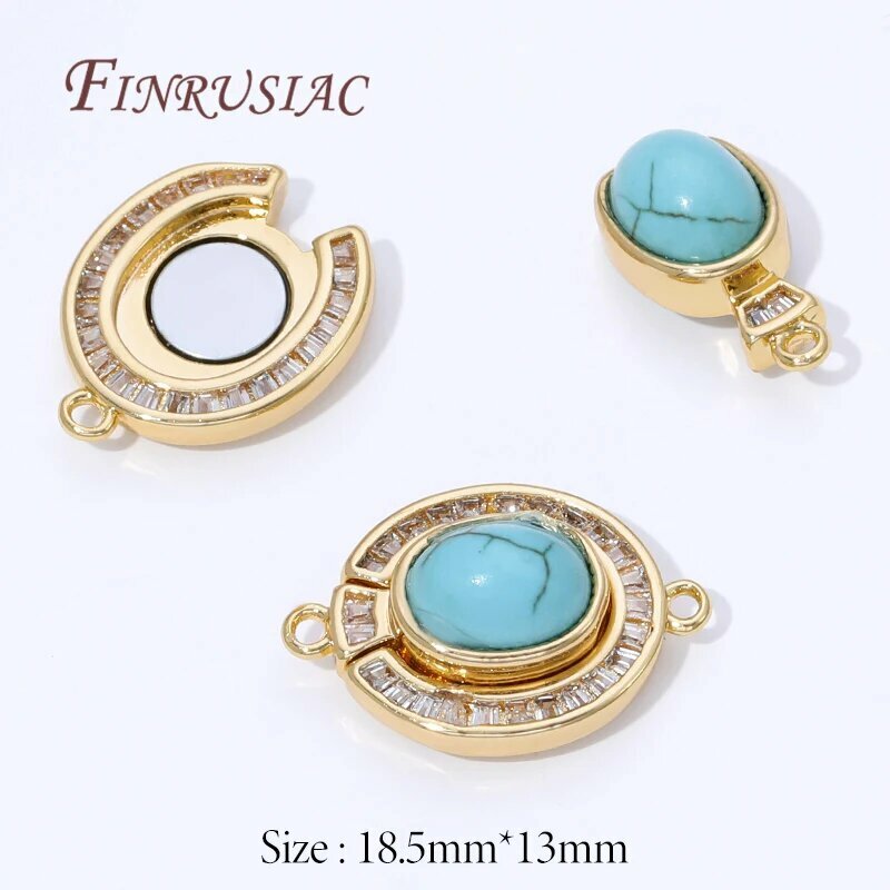 Магнитный замок для браслетов, золотопокрытый, FINRUSIAC