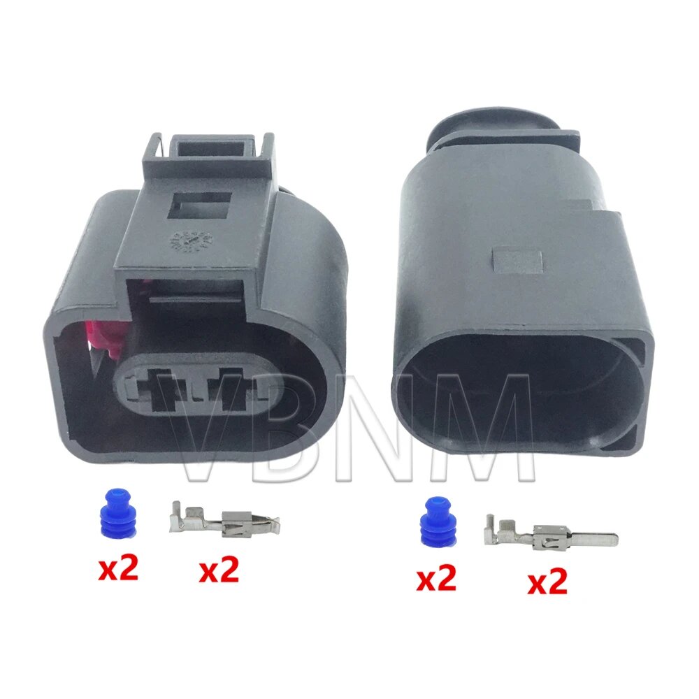 2-контактный 8D0973822 1J0973722 1717692-1 1-966867-2 Автомобильный электромагнитный клапан, разъем провода противотуманных фар для VW Audi Female Male