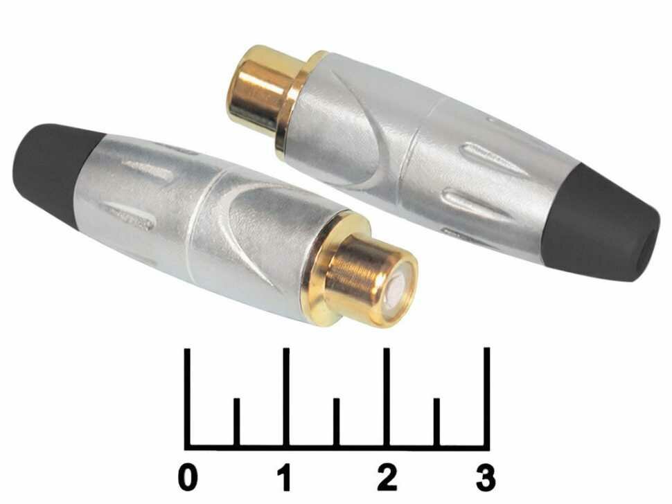 Разъем RCA гнездо на кабель gold металл Soundking черный