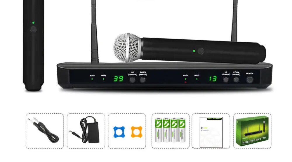 Микрофон для живого вокала Shure BLX288/SM58 U, красный, радиосистема