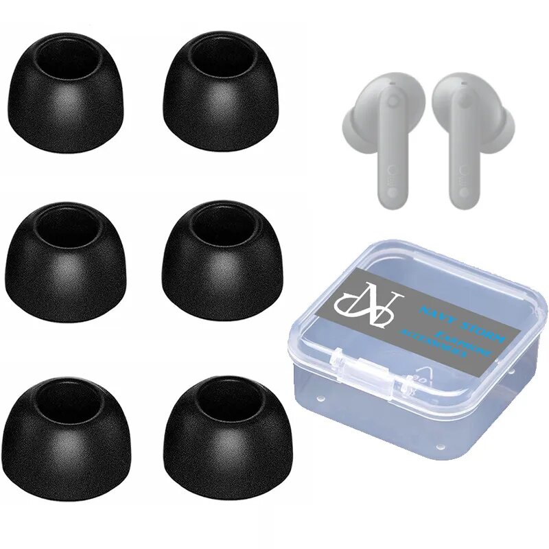 Сменные пенные амбушюры для Nothing CMF Buds Pro 2 (круглый / Черный)