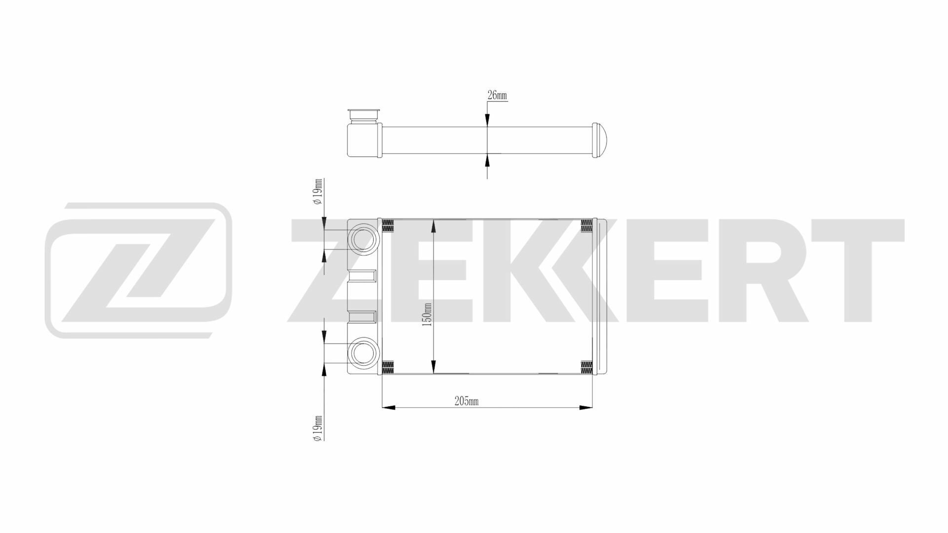 Радиатор отопителя для Chevrolet Aveo (T300) 11-, Cobalt 11-, Opel Mokka X 13-