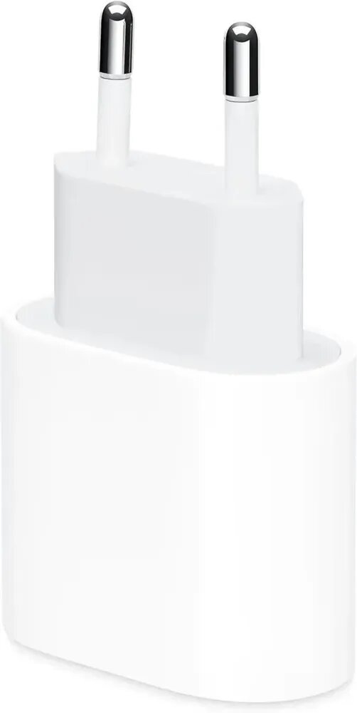 Блок питания 20W USB-C для Apple, быстрая зарядка, 2 pin, белый — фото 1