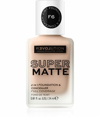 Тональный крем Relove by Revolution Super Matte Foundation, 24 мл, оттенок f6