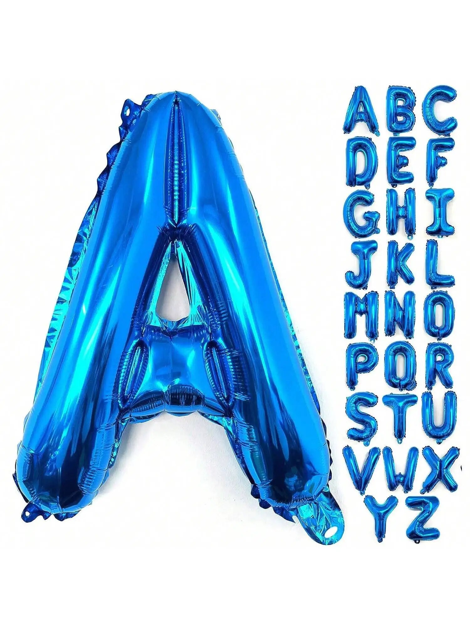 Фольгированный воздушный шар-буква 40 дюймов Синий, Blue, A