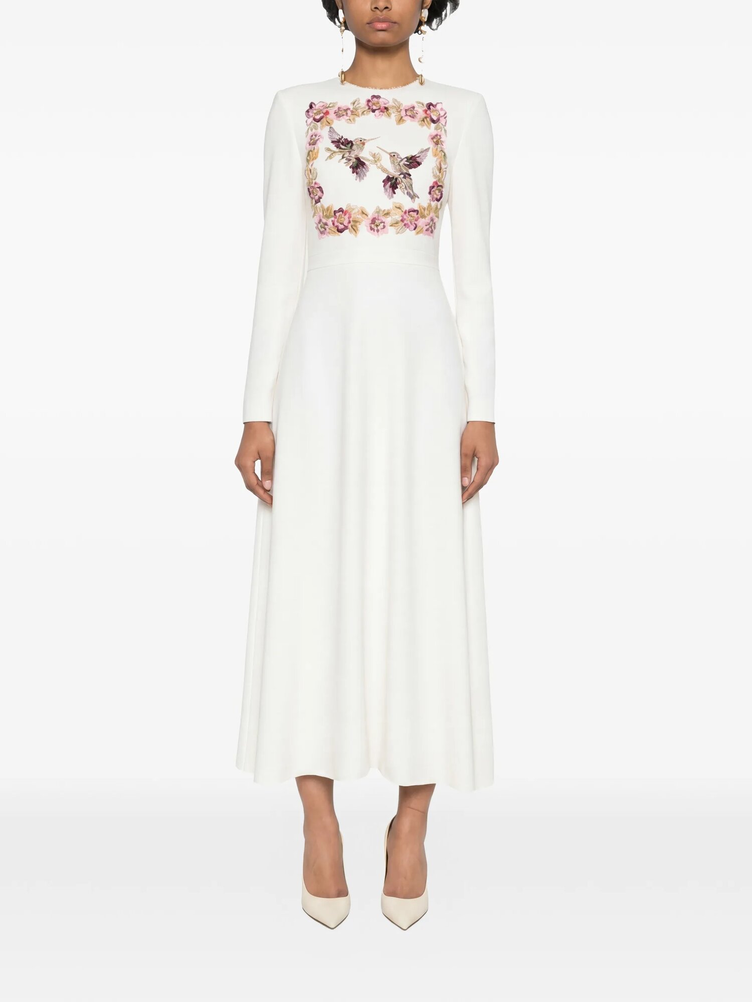 Платье Long-sleeves midi dress