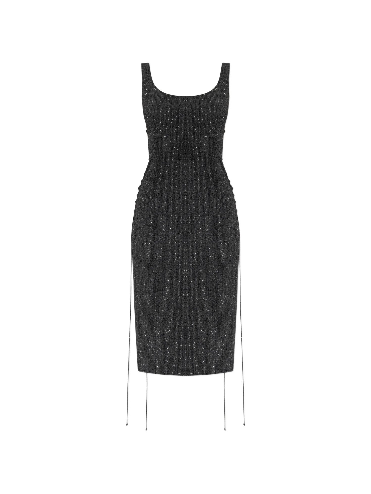 Платье Lace-up scoop-neck midi dress