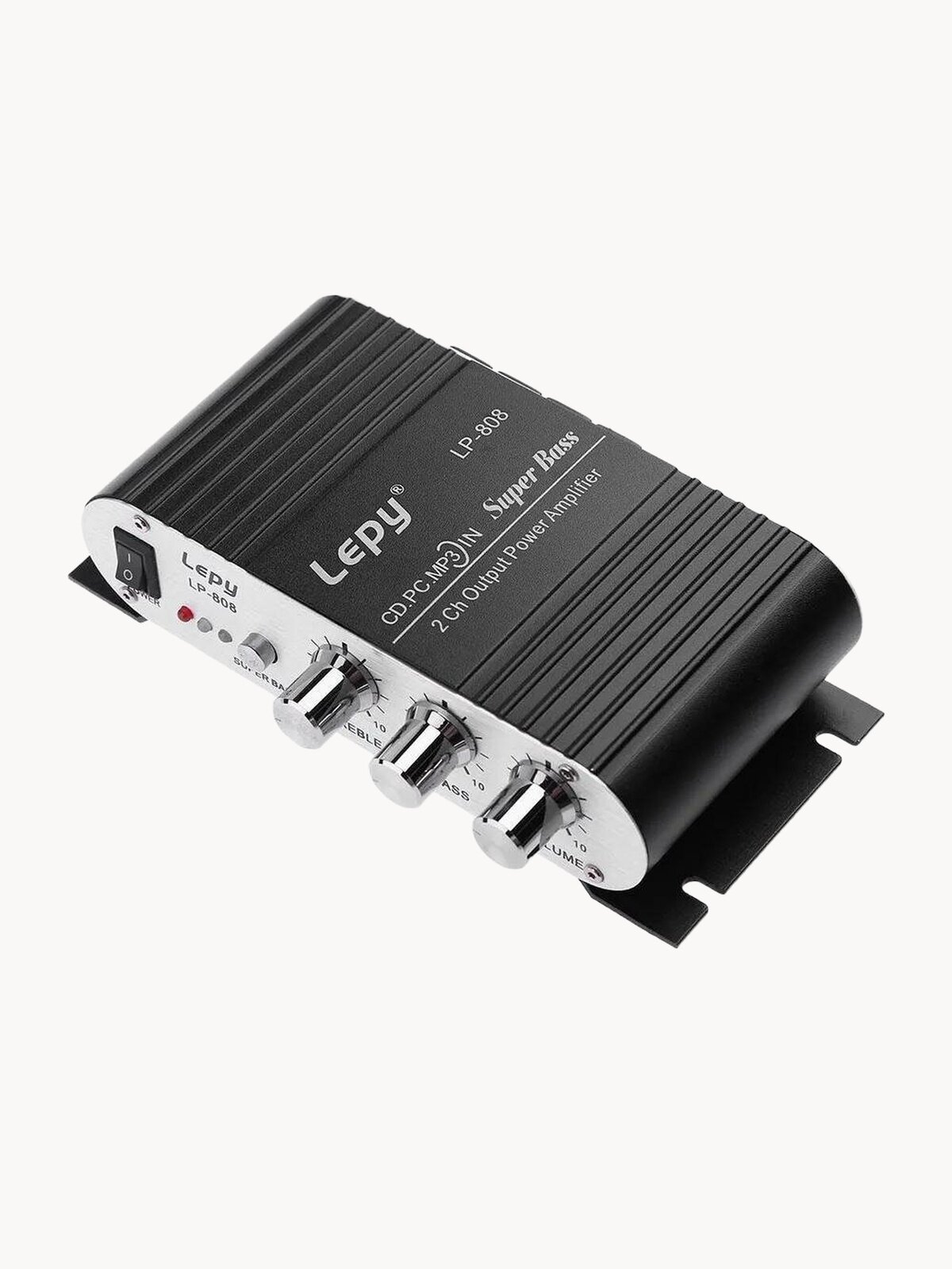 Усилитель мощности Lepy LP-808, автомобильный, встроенный ЦАП, черный, 2 канала