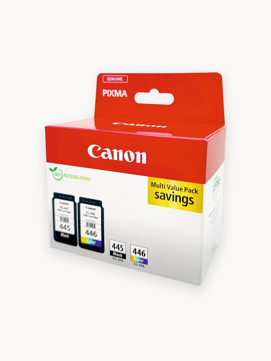 Набор картриджей PG-445, CL-446, 8283B004 для принтеров Canon, многоцветные, 2шт