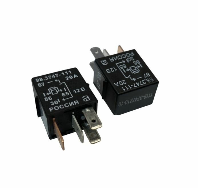 СОАТЭ 983747111 Реле 98 включения вент. 4-х конт. ВАЗ-1118 (20А 12В Т-обр.) (98.3747.111) Ст. Оскол