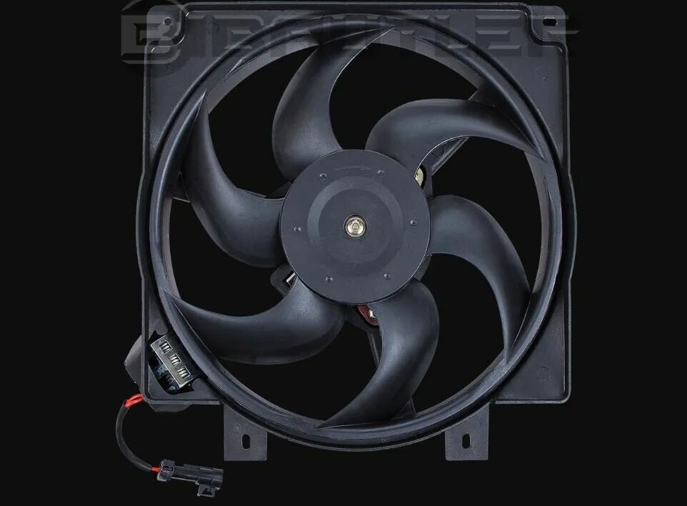 Вентилятор (мотор) охлаждения для ВАЗ 1117-1119 Калина, LADA Kalina с кожухом и резистором в сборе арт BTL1118FCC