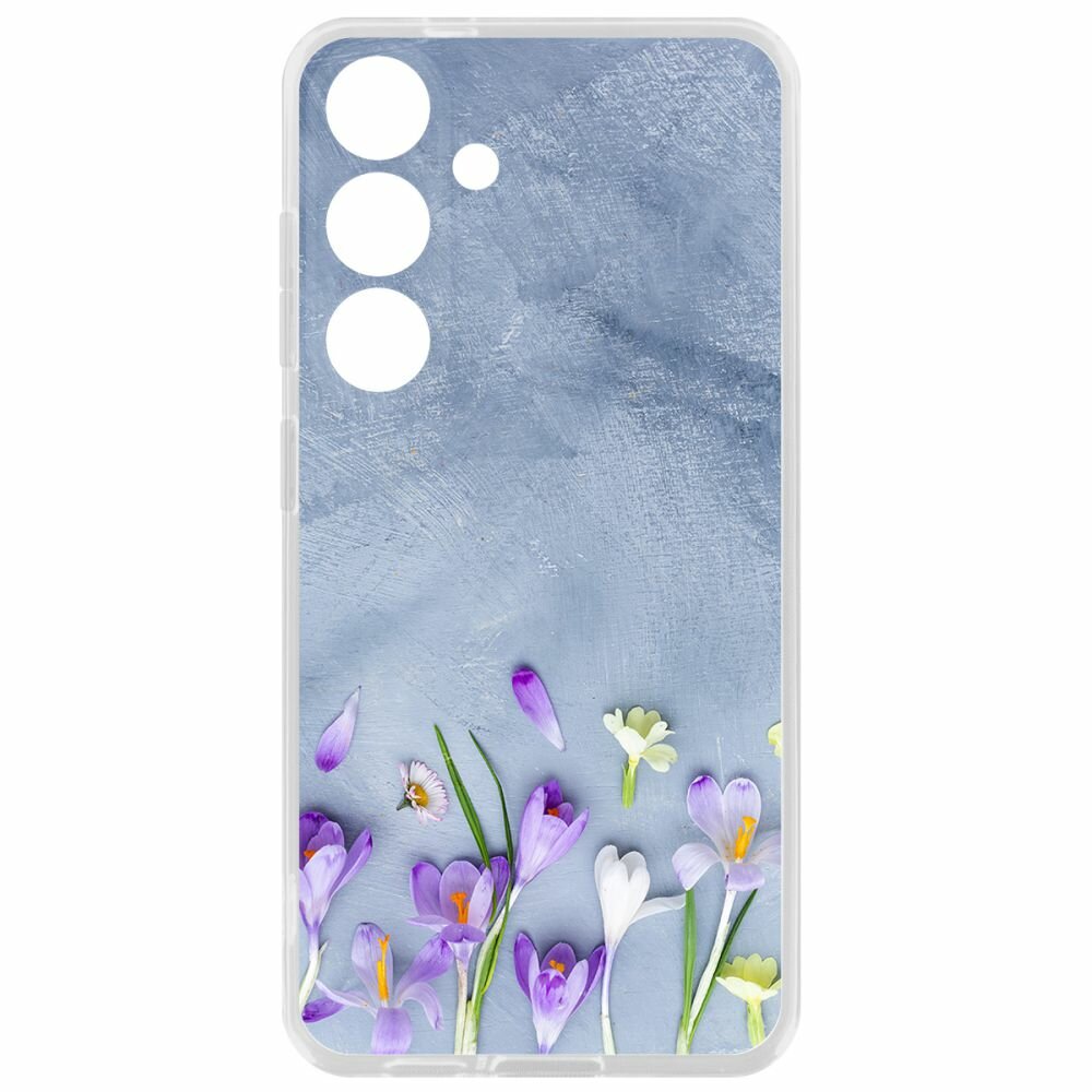 Чехол-накладка Krutoff Clear Case Цветочное настроение для Samsung Galaxy S24