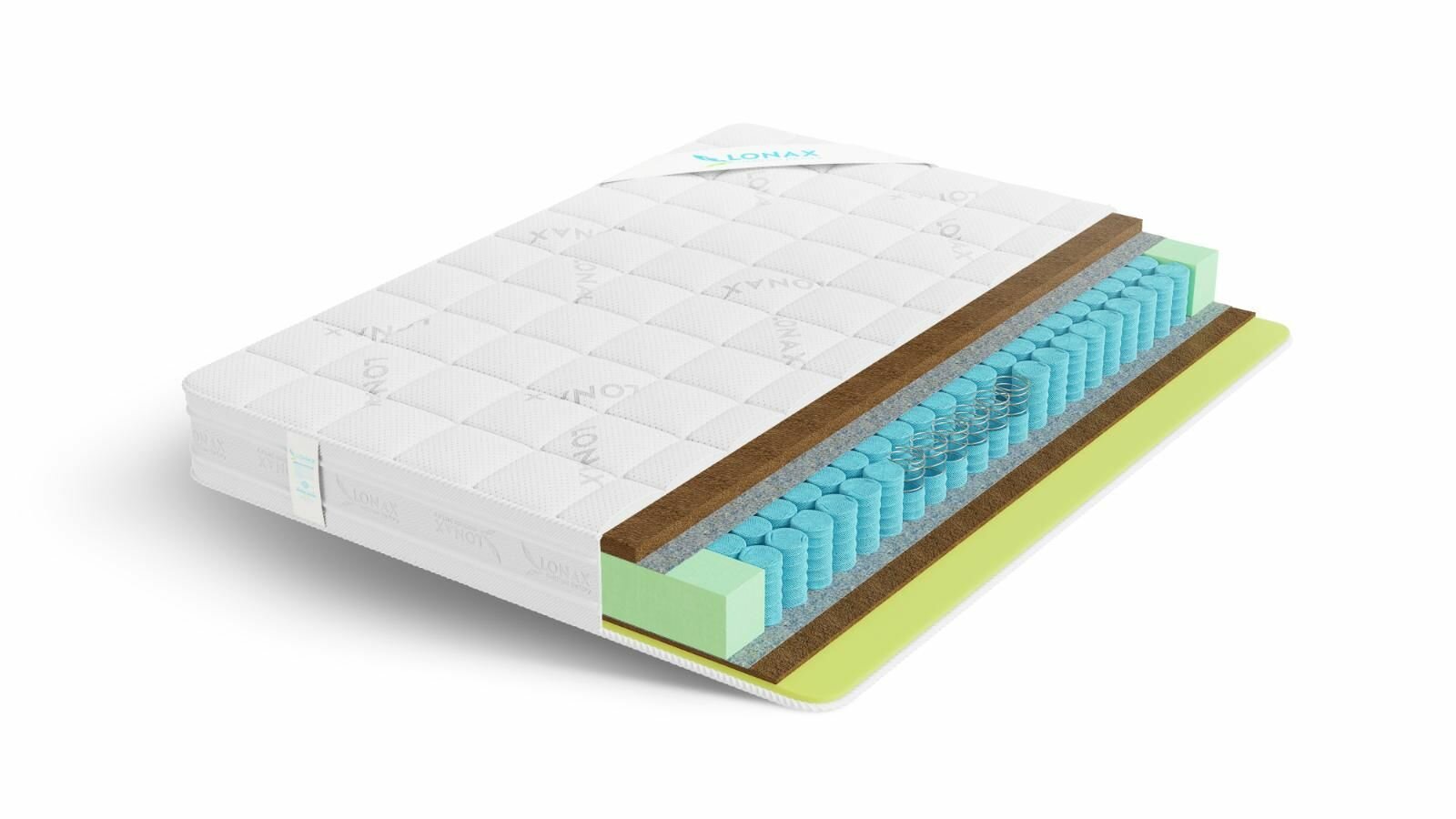 Матрас лонакс кокос медиум эконом ТФК (256 П/М2) 120 см(матрас LONAX COCOS MEDIUM ECONOM TFK (256 П/М2) 120 см) 120/200 см
