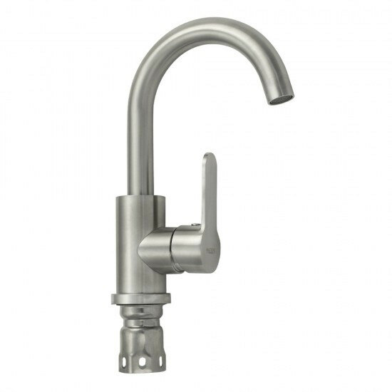 MAGNUS 9147, Смеситель на раковину, поворотный гусак, из нержавеющей стали марка 304