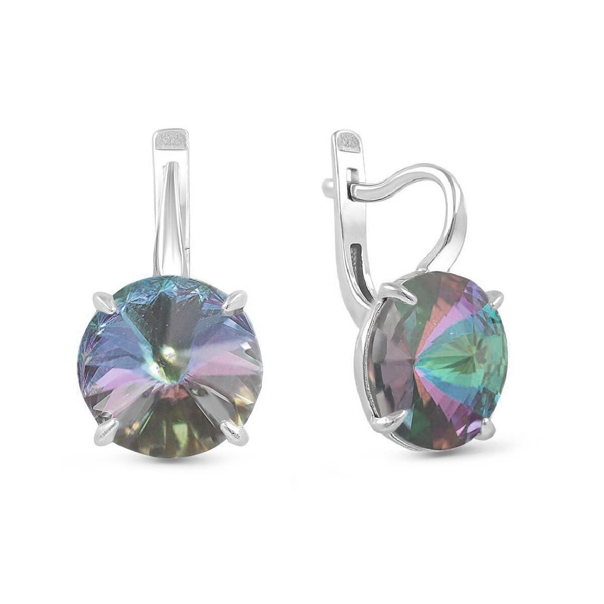 Серьги, серебро, 925 проба, кристалл