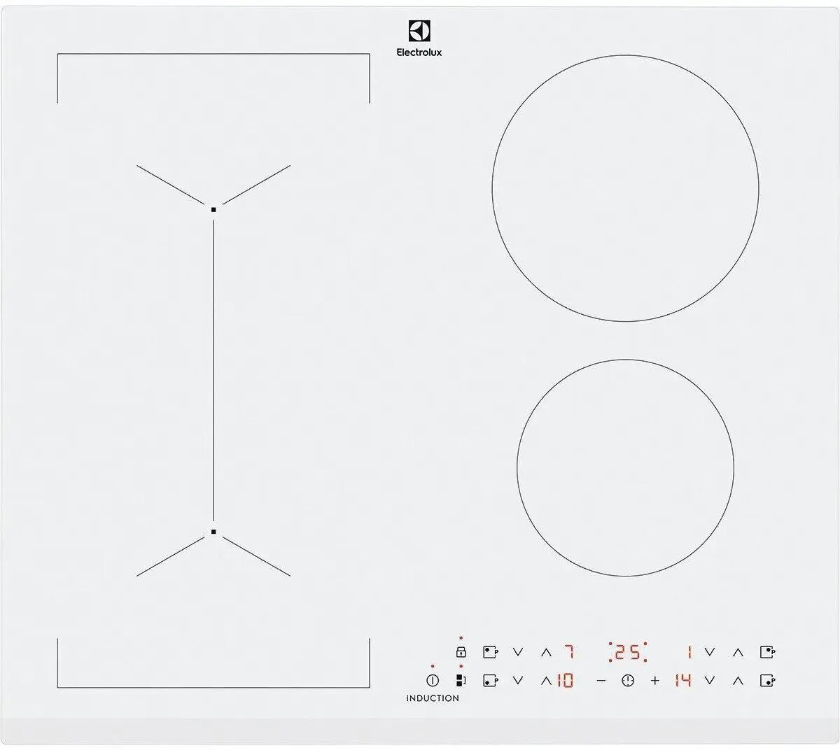 Встраиваемая варочная поверхность Electrolux LIV63431BW индукционная, 7,8 кВт, 4 конфорки