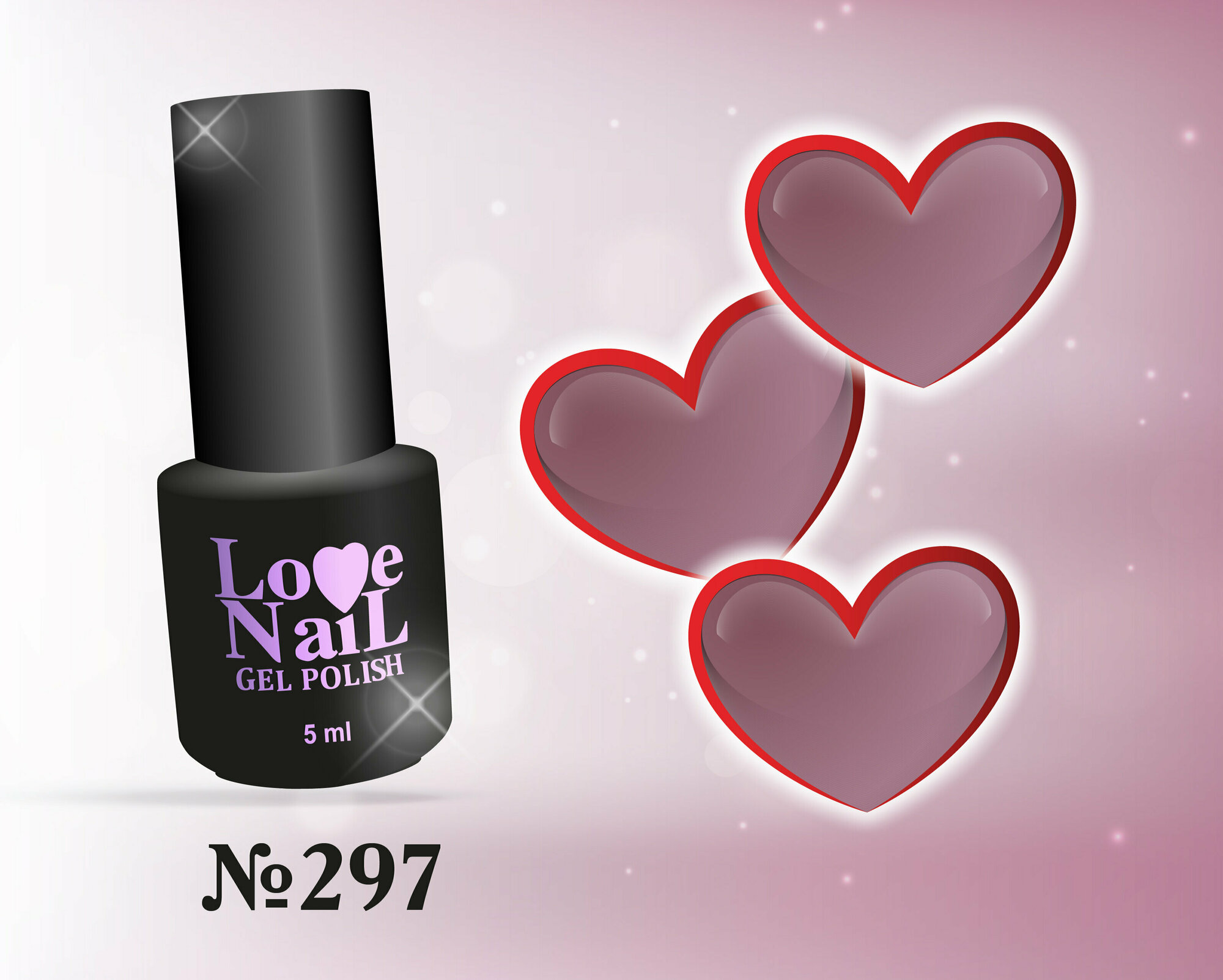 297 LoVe Nail гель лак класса премиум камуфляж 5 мл.