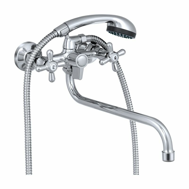 Смеситель для ванны универсальный, двуручный, О31.(Славен)