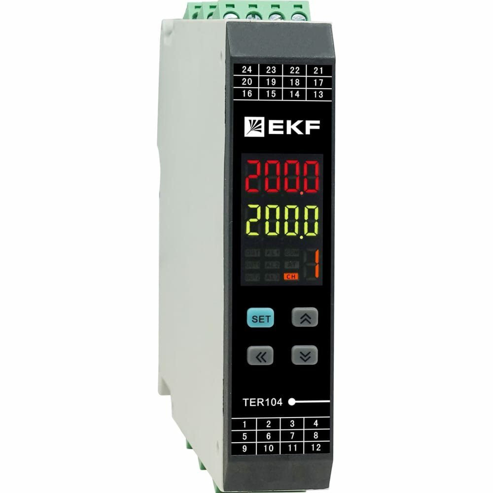 Измеритель-регулятор EKF TER104, для 4 каналов, 4 входа, 4 выхода, DIN-рейка
