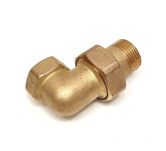 Американка угловая с плоским подсоединением и уплотнительным кольцом 3/4" GF