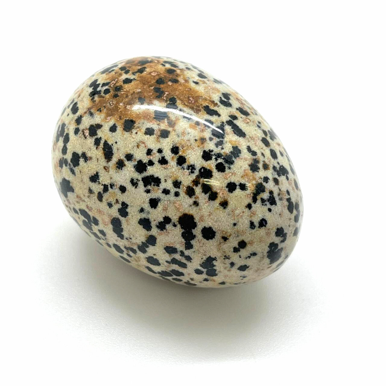 Яйцо K-max из яшмы далматиновой