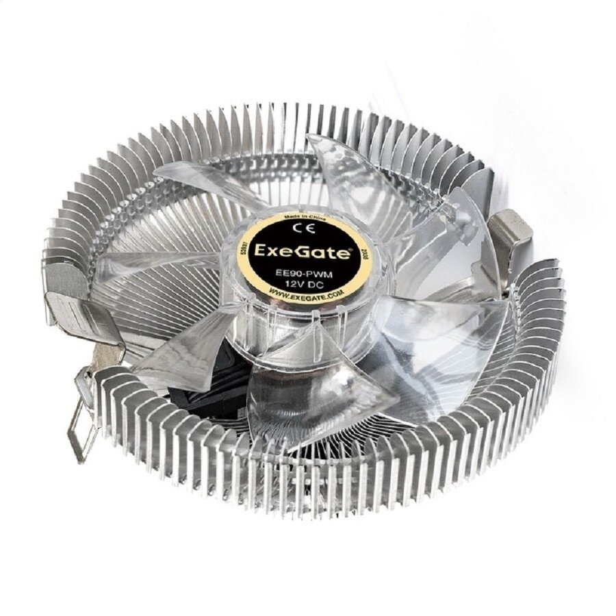 Exegate EX286150RUS Кулер ExeGate EE90-PWM (Al, LGA 775/1150/1151/1155/1156/1200/1700/AM2/AM2+/AM3/AM3+/AM4/FM1/FM2/754/, TDP 75W, Fan 90mm, PWM, 800-2400RPM, Hydro bearing, 4pin, 11-24db, 215г, с те