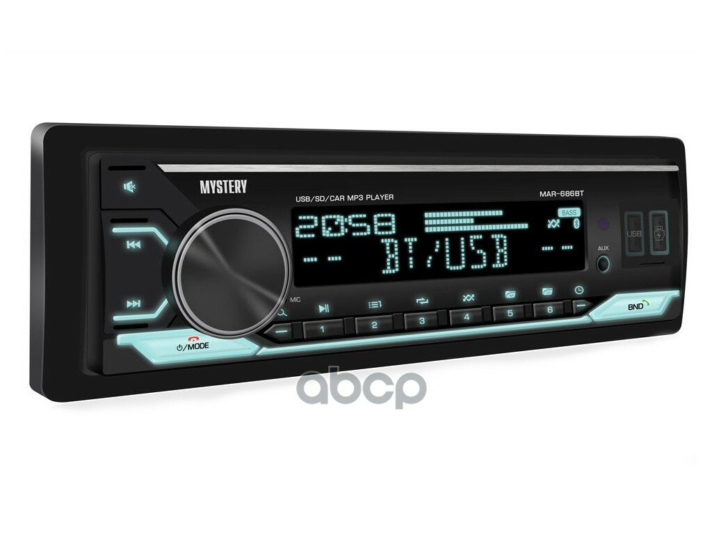 Автомагнитола MYSTERY MAR-686BT USB , SD, AUX, BT MYSTERY MAR-686BT MYSTERY арт. MAR-686BT