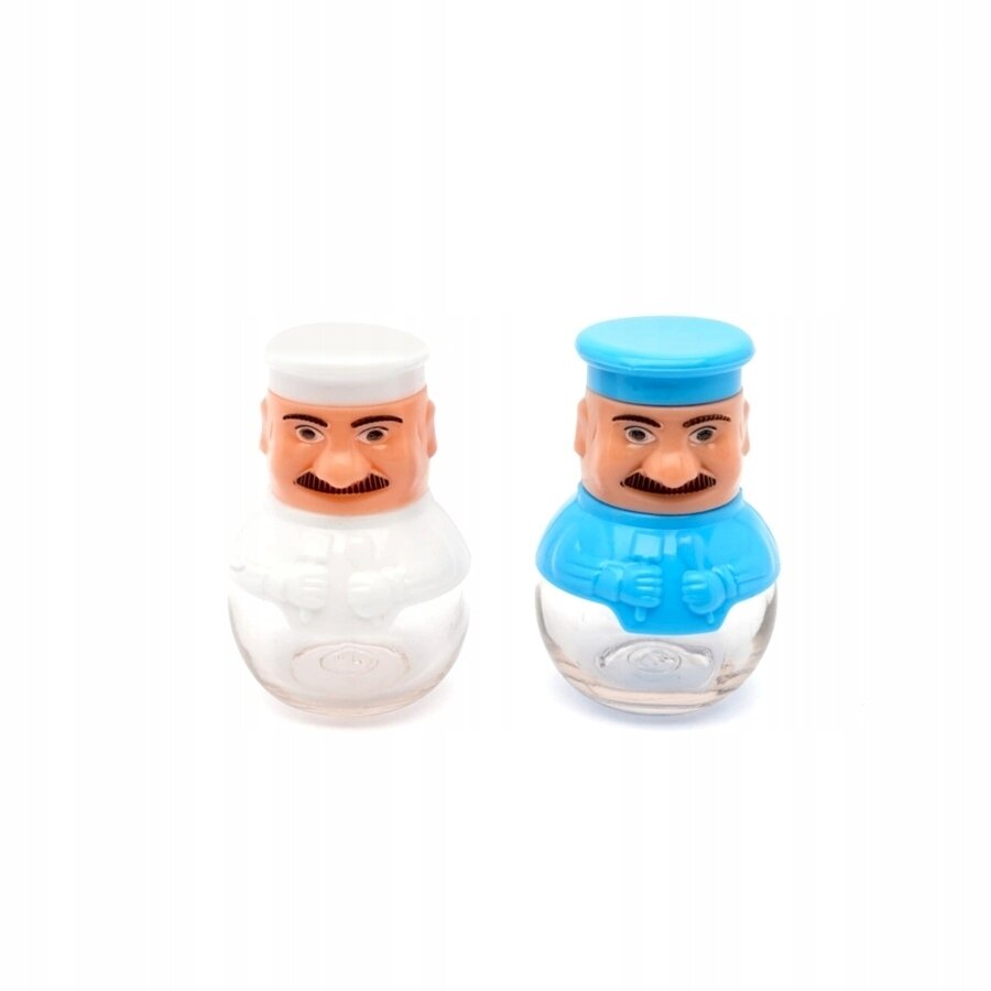 Емкость для специй "Поварята" 2 шт, синий и белый / Набор для специй / Солонка и перечница