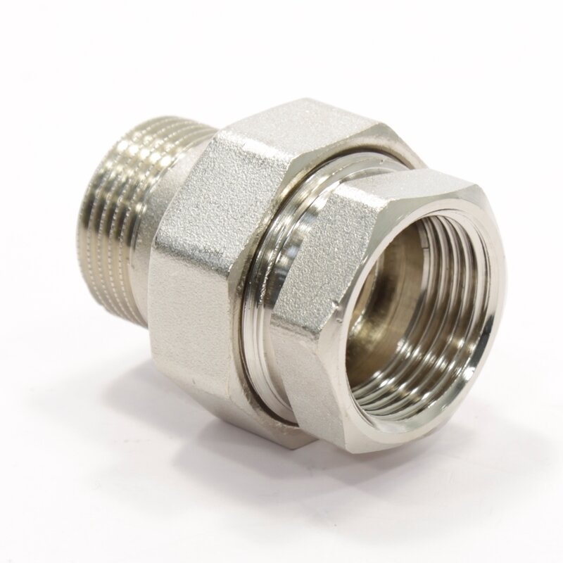 Американка 1"-1", General Fittings 2700 I2, резьба внутренняя - наружная, латунь (никель)