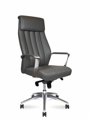Кресло руководителя Norden Madrid Grey L340HCA-Grey серая экокожа