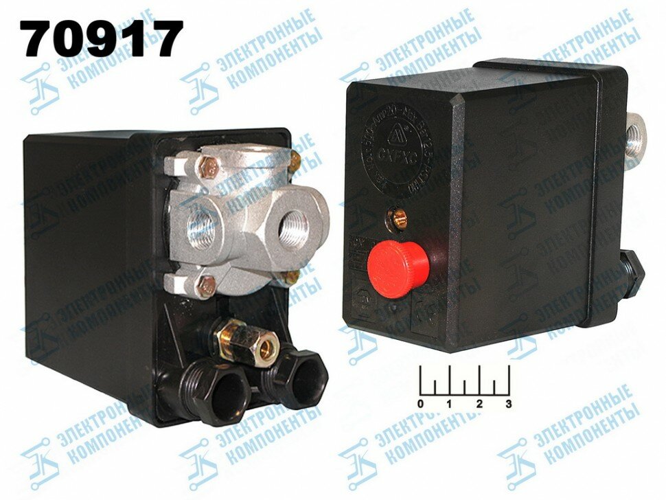 Автоматика 380V 20A с регулировкой давления 4 выхода (№010149(A3))