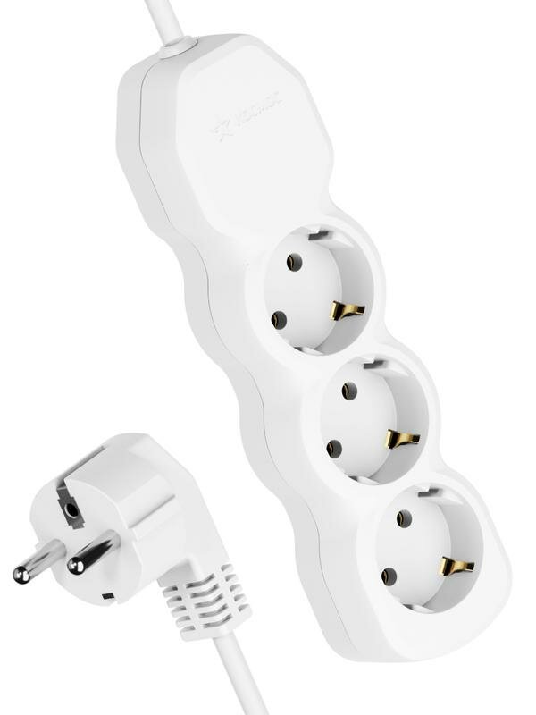 Удлинитель силовой Космос 3х5 м, с заземлением, 10А, IP20, 3х0.75 мм2