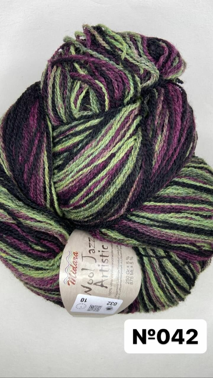 Пряжа для вязания шерсть 100% Wool Jazz Artistic 250 г.