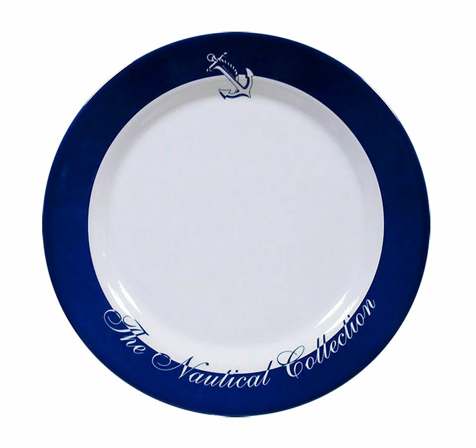 Набор яхтенных небьющихся тарелок Nautical, 25 см, 6 шт (10269351)