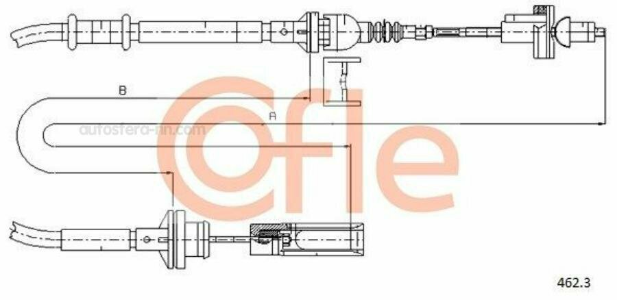 COFLE 924623 Трос сцепления FIAT BRAVA-BRAVO 1.6-1.8-DS1.9 7/95-98