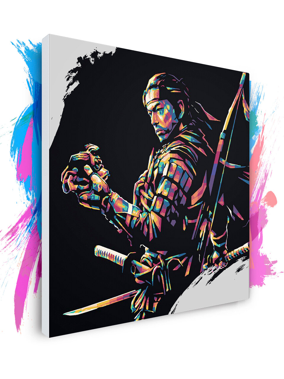Картина по номерам на холсте Ghost of Tsushima, 120 х 120 см