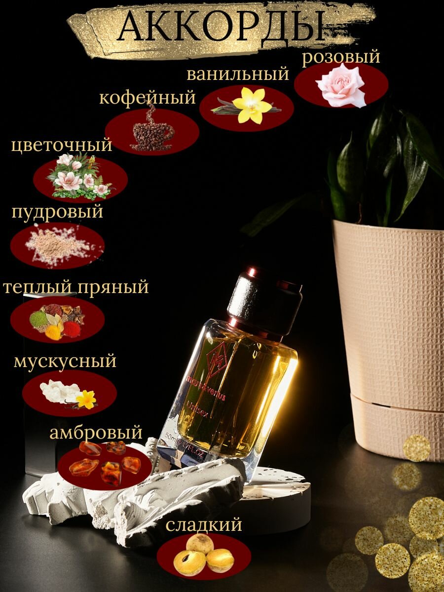 Mars&Venus Духи стойкие унисекс 50мл U009 Intense Cafe(Интенс Кафе), парфюмерная вода, кофейный аромат с нотками цветов — фото 1
