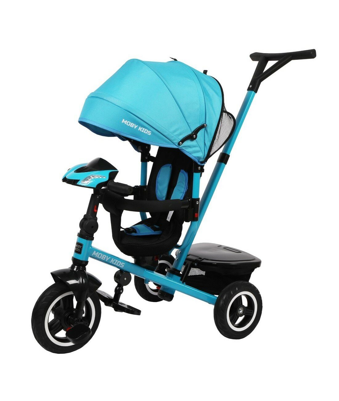 Велосипед Moby Kids 3-х колесный, Rider 360°, колеса 10"/8", AIR Car, голубой (646234)
