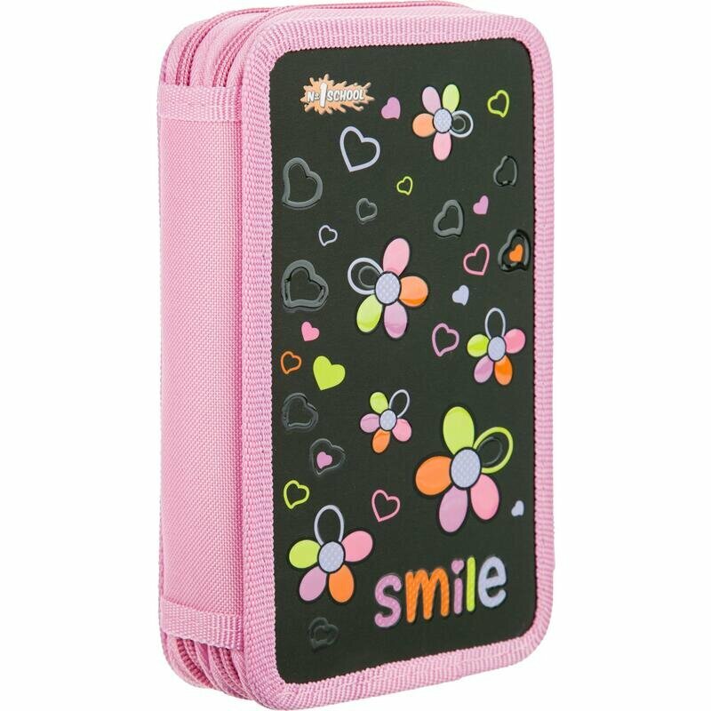 Пенал двухсекционный Комус Класс Smile, 1716453